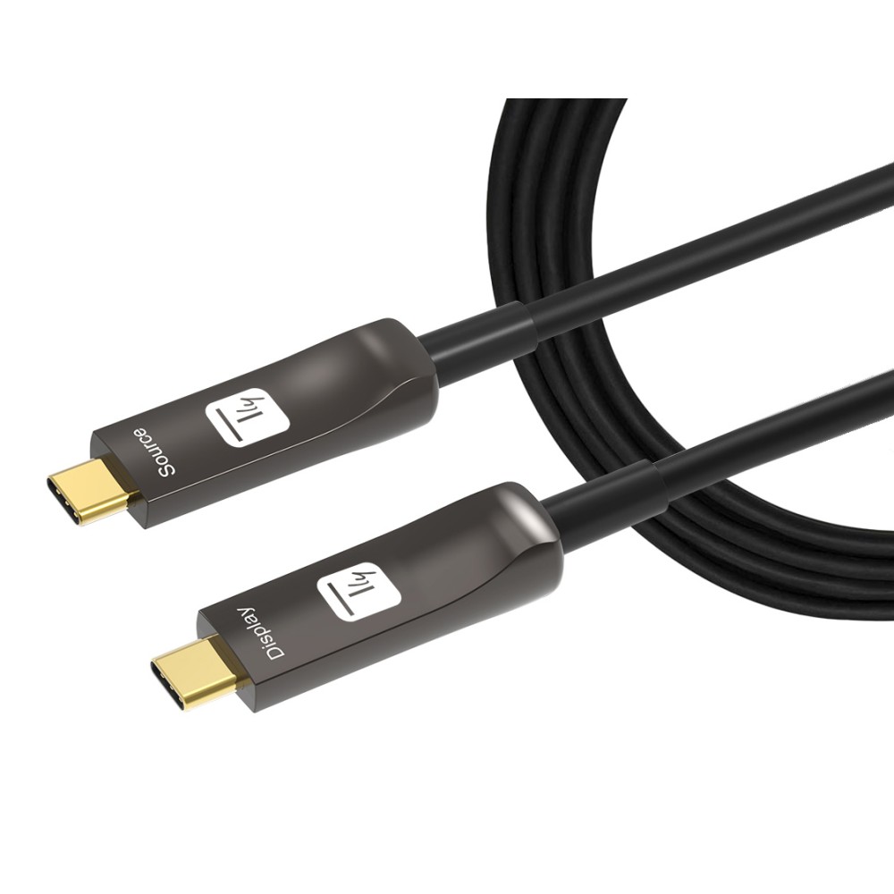 Cordon USB Type C M / M – sur fibre optique – 20 m – Trademos